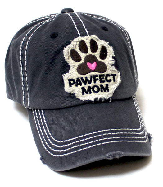 Fur Mom Ballcap PAWFECT MOM Dog Love Patch Embroidery Hat, Black – Caps 'N Vintage