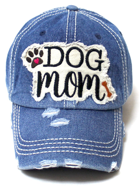 Denim Blue Dog Mom Paw Print & Bone Vintage Cap – Caps 'N Vintage