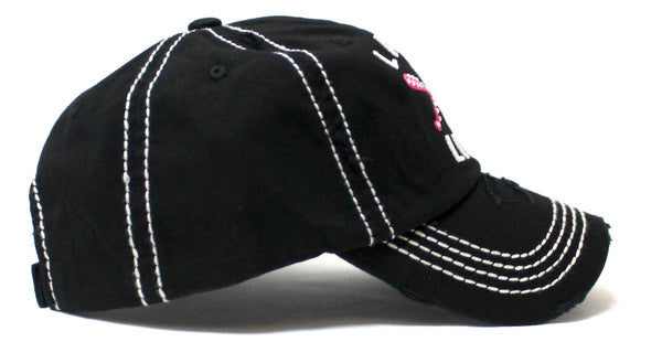 Women's Vintage Beach Cap Lake Life Embellished Boat Paddles Monogram ...