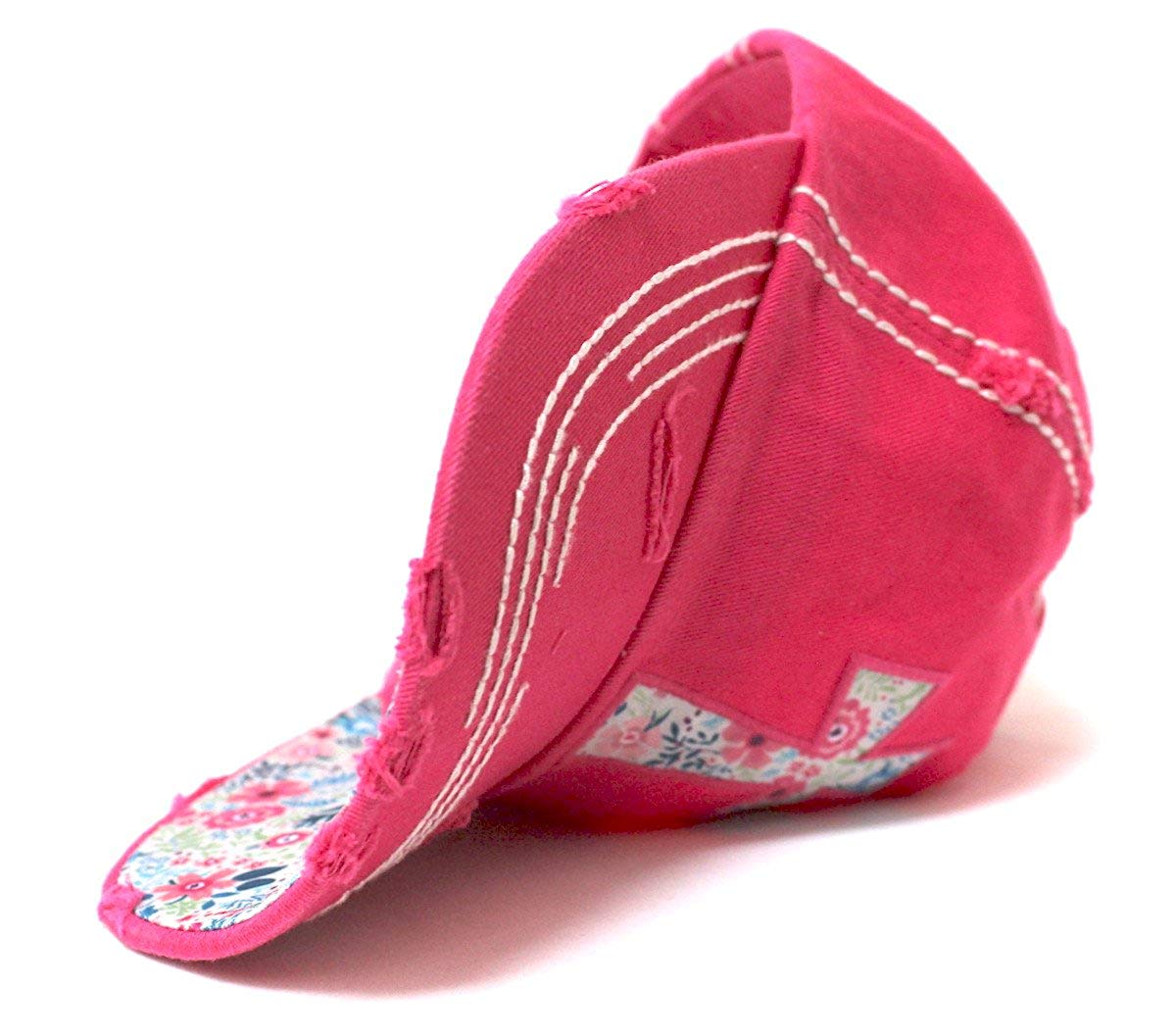 HOT Pink Floral Pattern Cross Cap – Caps 'N Vintage