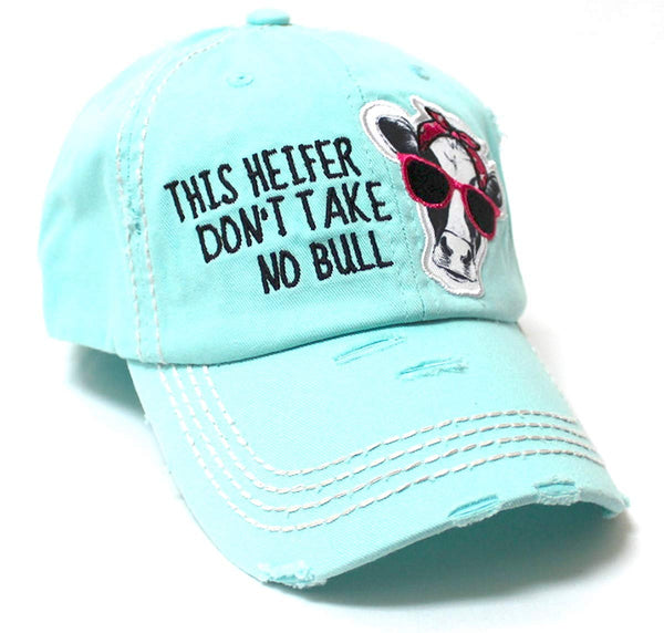 Country Humor Cap This Heifer Don't TAKE NO Bull Red Western Bandana C ...