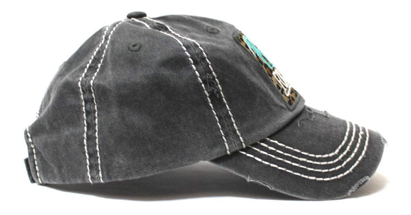 Women's Christian Themed Imma Pray for You Leopard Monogram Patch Embr ...