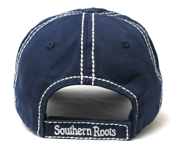 Navy Blue Southern Roots Sparkle Monogram Cap – Caps 'N Vintage