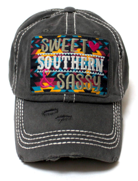 Women's Baseball Cap Sweet, Southern & Sassy Tribal Aztec Pattern Patc ...