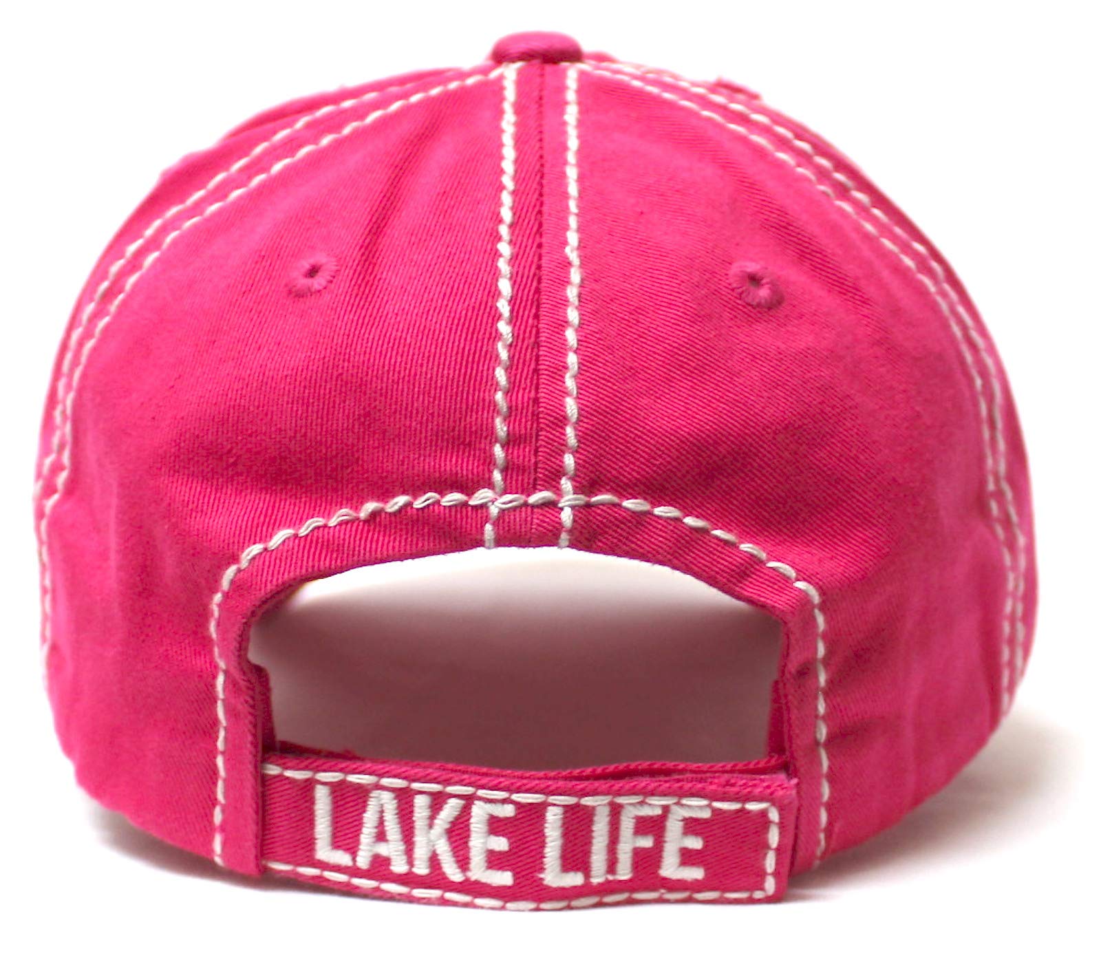 Women's Vintage Beach Cap Lake Life Embellished Boat Paddles Monogram ...
