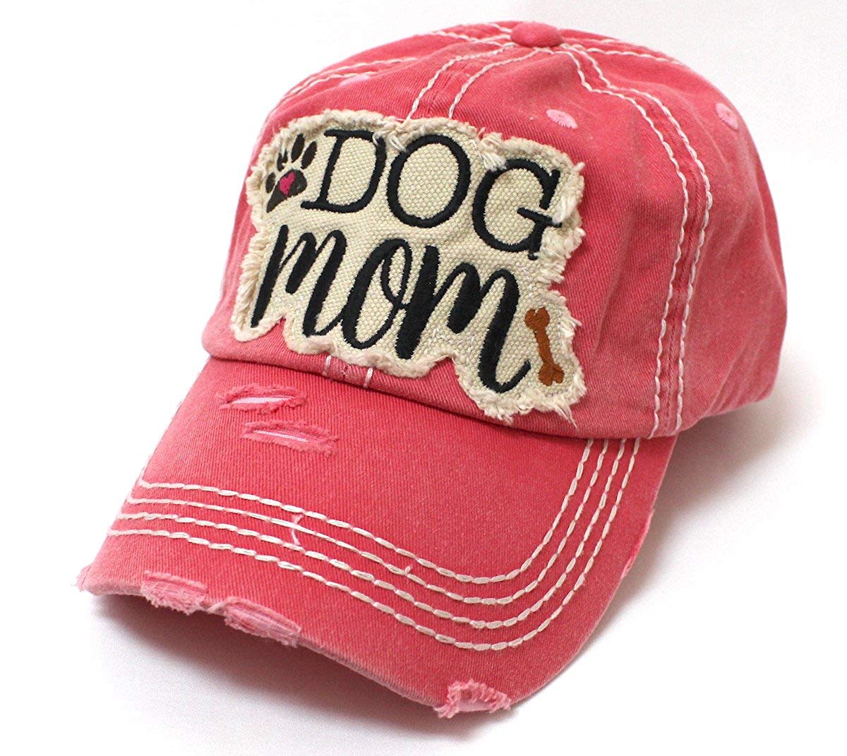 Rose Pink Dog Mom Paw Print & Bone Vintage Cap – Caps 'N Vintage