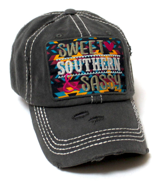 Women's Baseball Cap Sweet, Southern & Sassy Tribal Aztec Pattern Patc ...