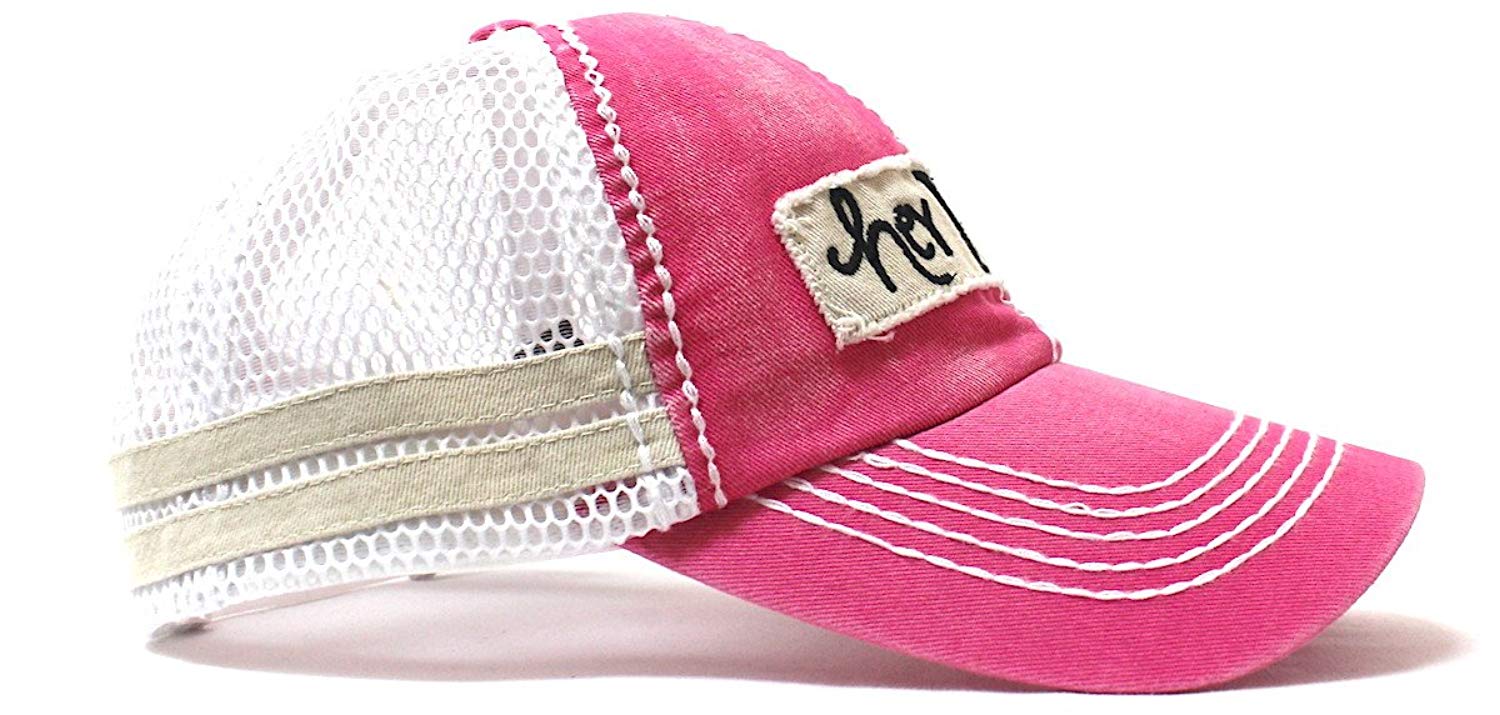Electric Pink Hey Y'all Trucker Hat – Caps 'N Vintage