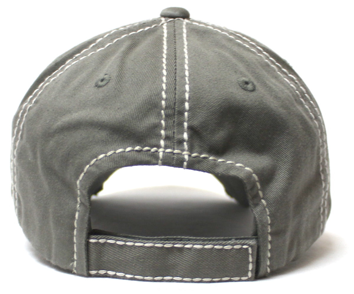 Women's Distressed Hat Farm Girl Country Love Patch Embroidery Monogra ...