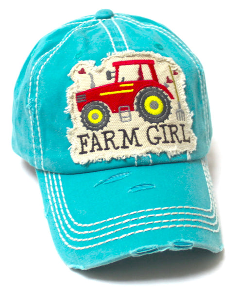 Women's Distressed Hat Farm Girl Country Love Patch Embroidery Monogra ...