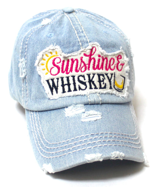 Women's Vintage Beach Hat Sunshine Fun Patch Embroidery Monogram Ballc ...