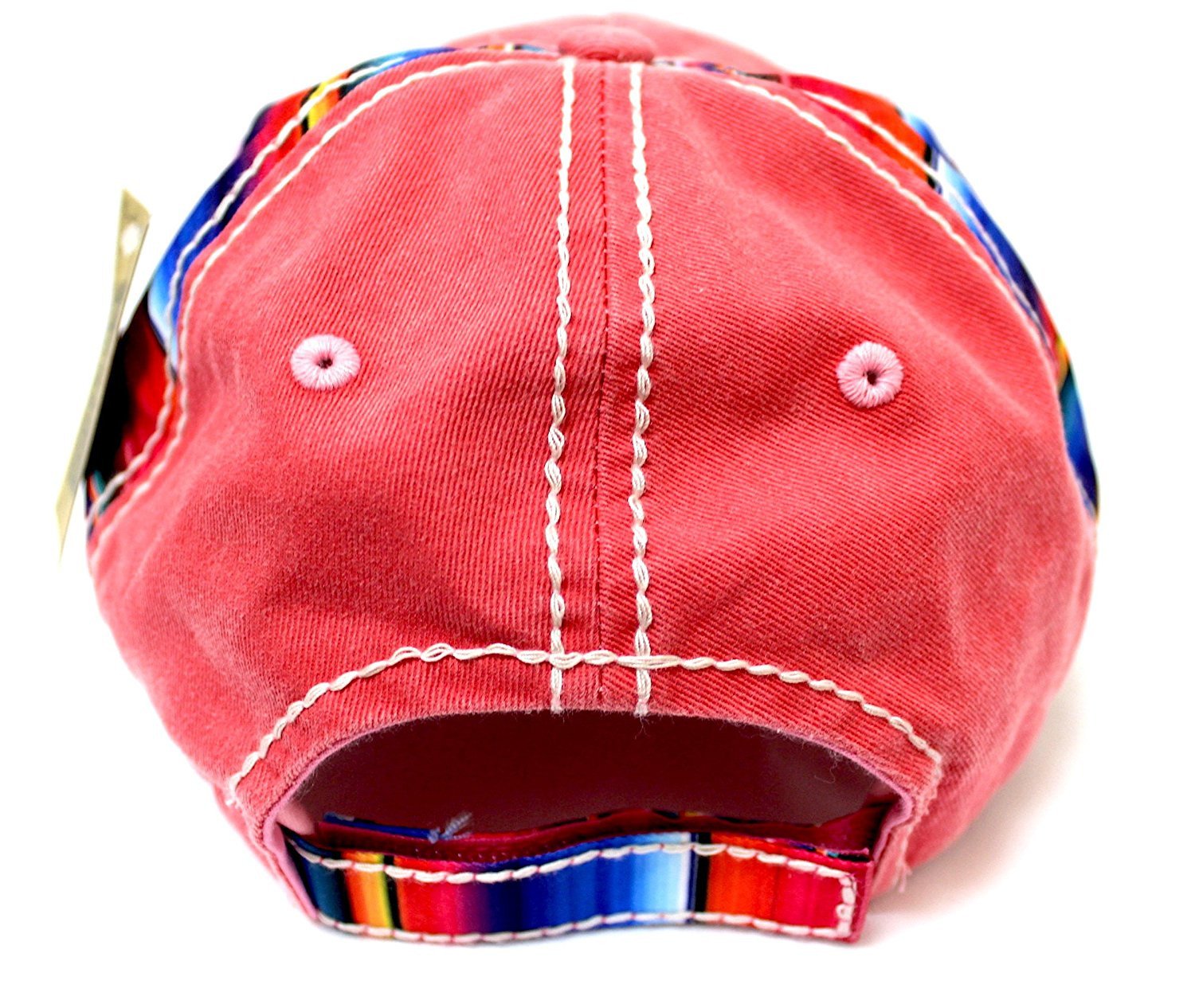 Serape Cross Patch on VINTAGE RED Distressed, Multi-Colored Hat – Caps ...