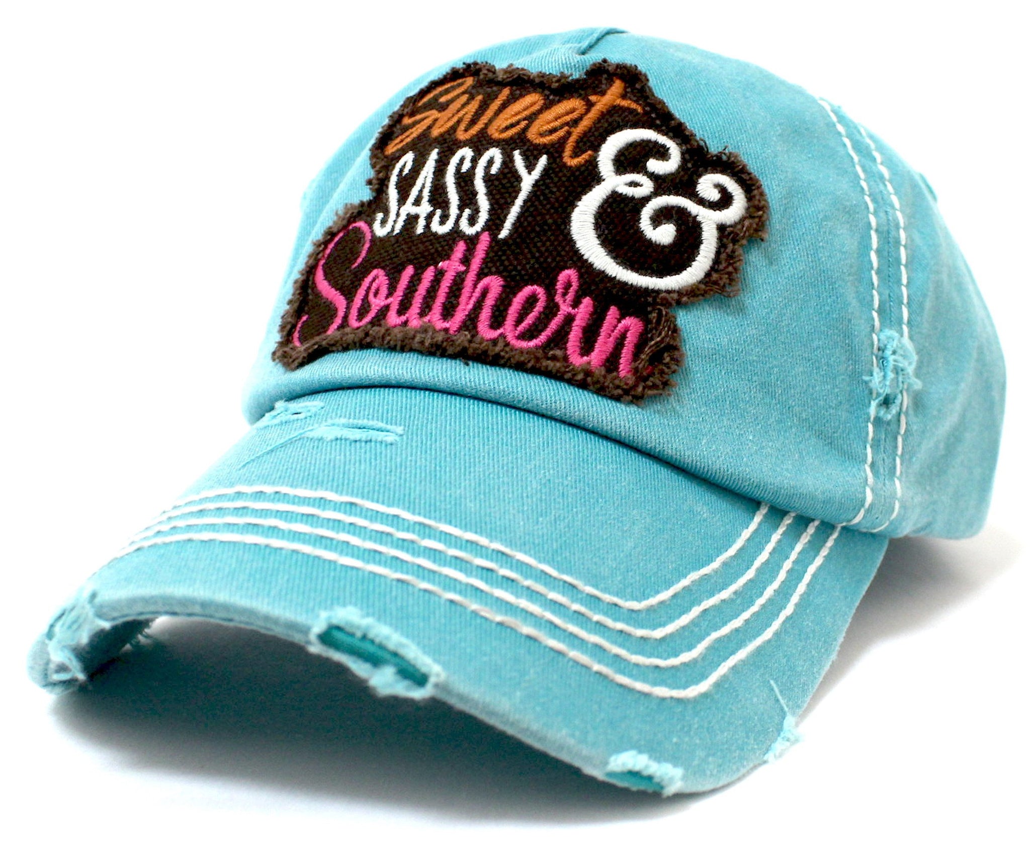 "Sweet SASSY & Southern" Patch Embroidery Front & Back Hat – Caps 'N ...