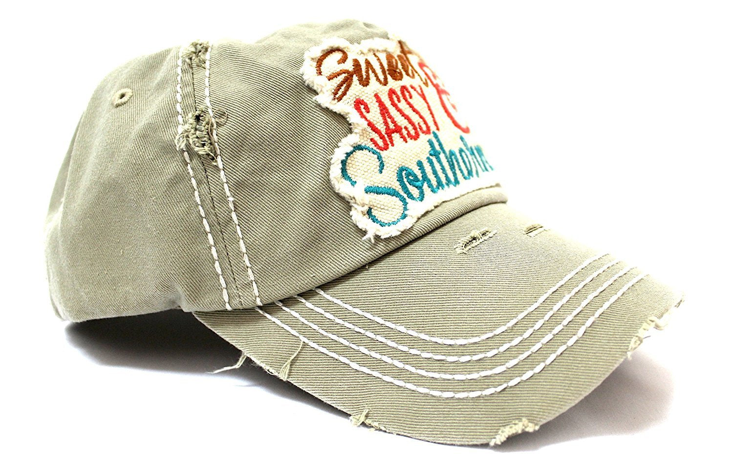 "Sweet SASSY & Southern" Patch Embroidery Front & Back Hat – Caps 'N ...