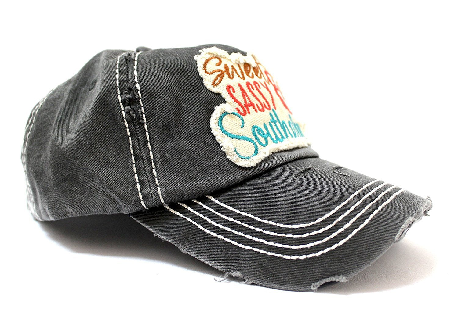 "Sweet SASSY & Southern" Patch Embroidery Front & Back Hat – Caps 'N ...